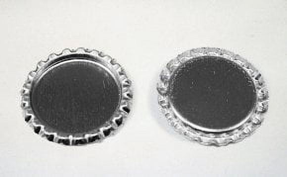 400 Flattened Chrome Bottle Caps Silver Bottlecaps Flat - Walmart.com