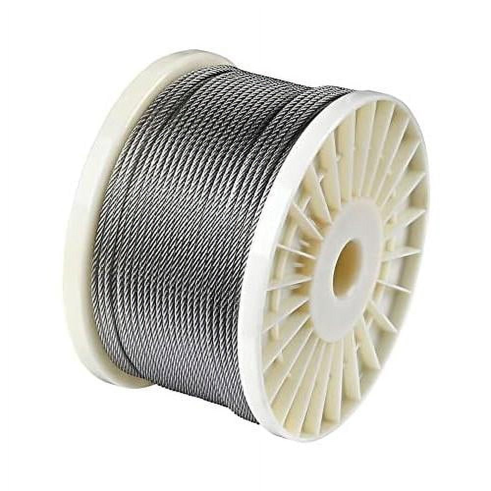 400 Ft 1/8" T316 Stainless Steel Cable Wire Rope 7X7 Aircraft Strand ...