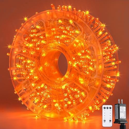400 LED Orange Lights for Halloween Decor, 132ft Orange String Lights ...