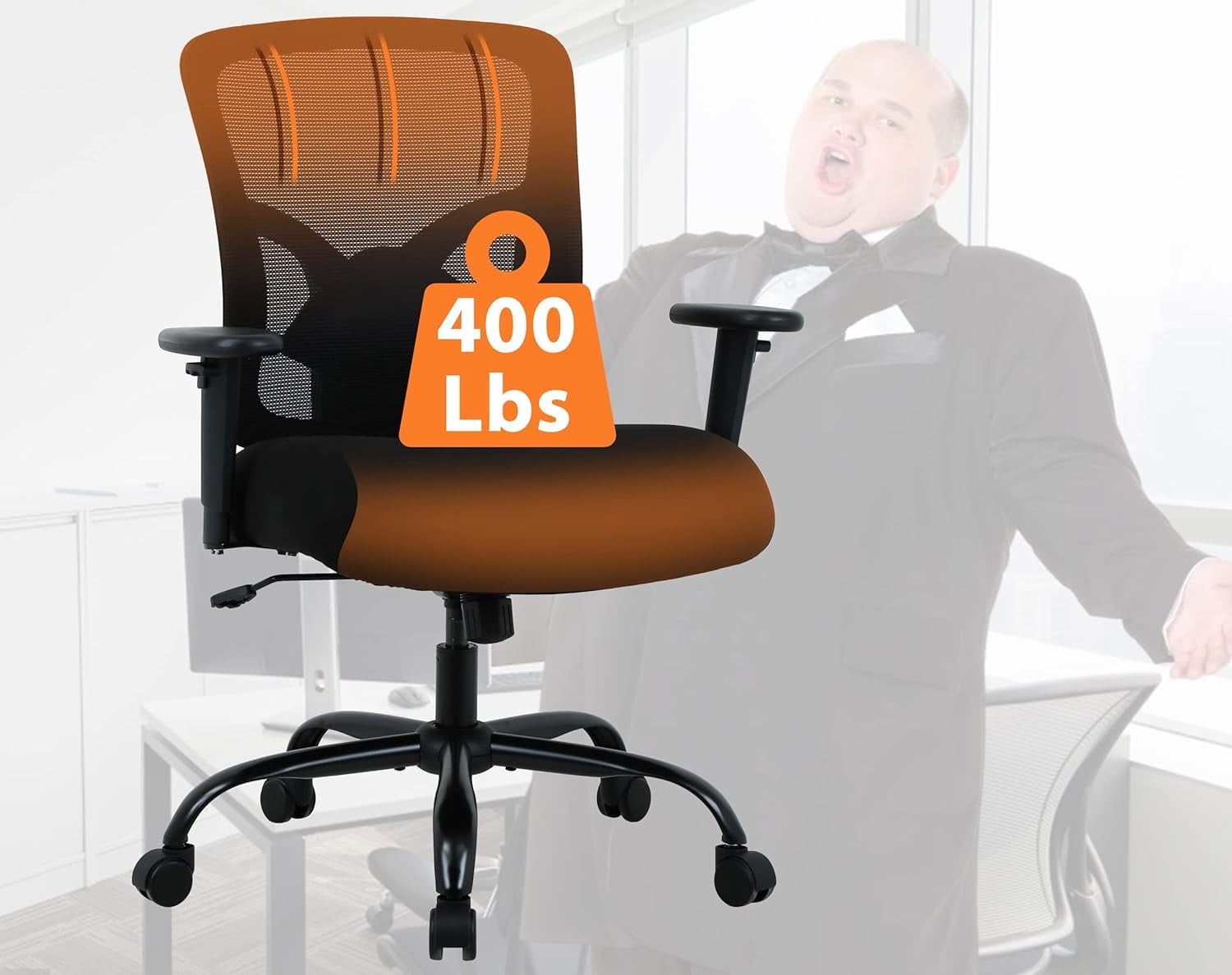 400 Lbs Big and Tall Office Chair, Ergonomic Office Chair with Wide ...