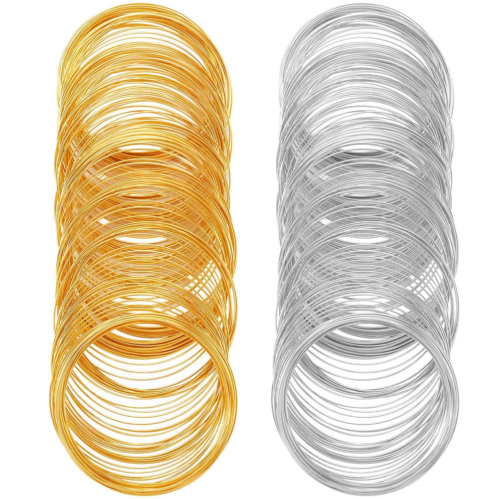 400 Loops Memory Wire Bracelet Bulk Jewelry Memory Wire Cuff Bangle ...