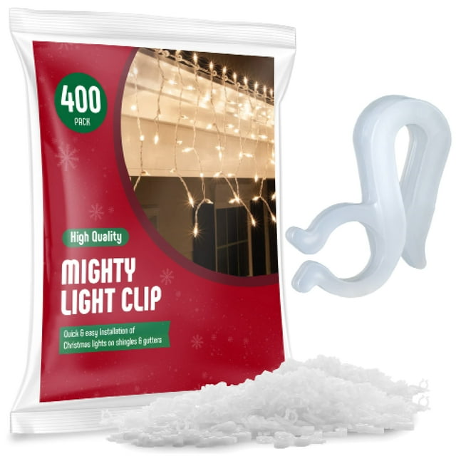 400 Mini Light Clips for Christmas Lights - Easy Installation - Durable ...