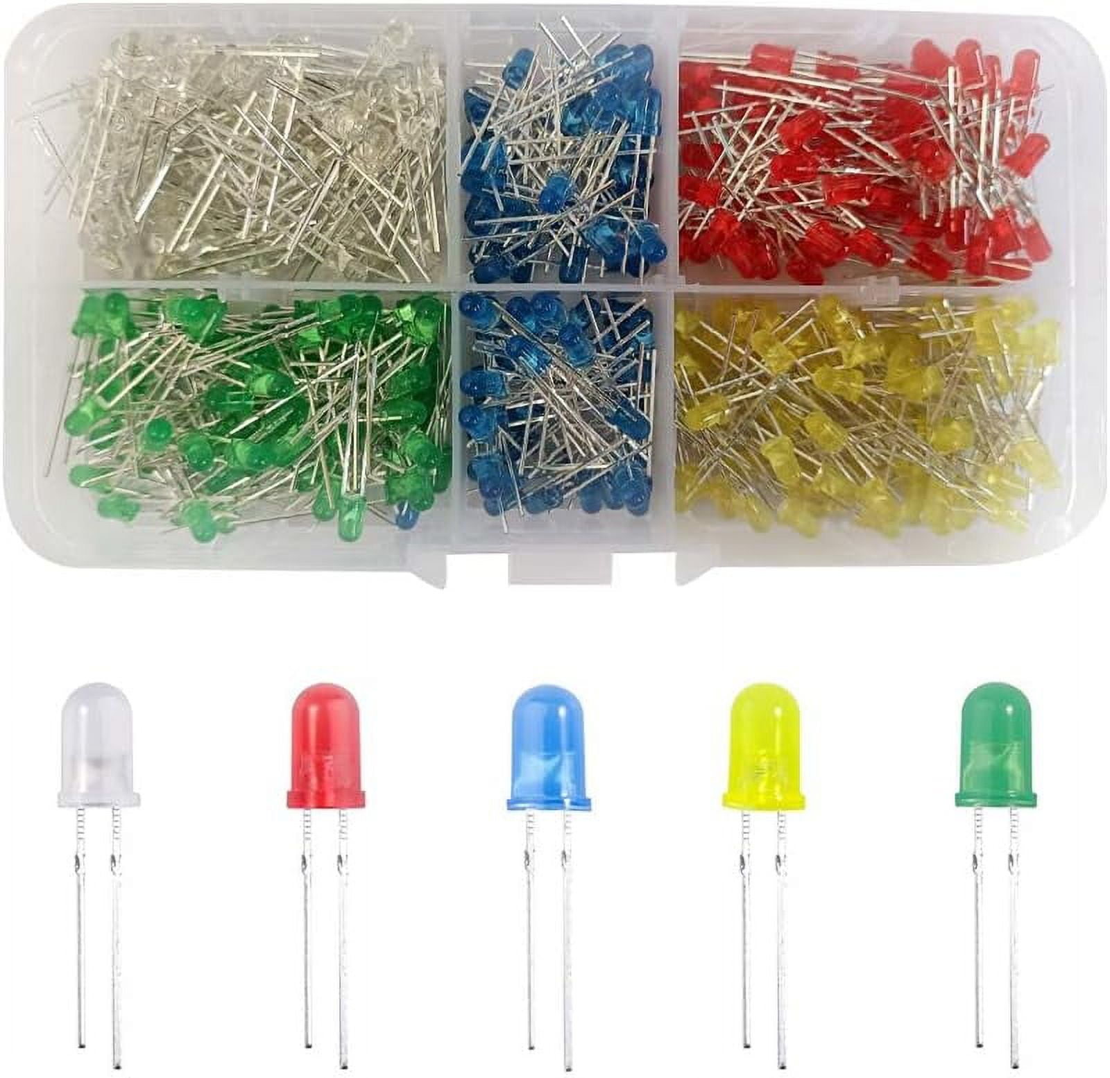 400 PCS 3mm LED Diode Kit, 2-Pin Light Emitting Diodes, Round Head LED ...
