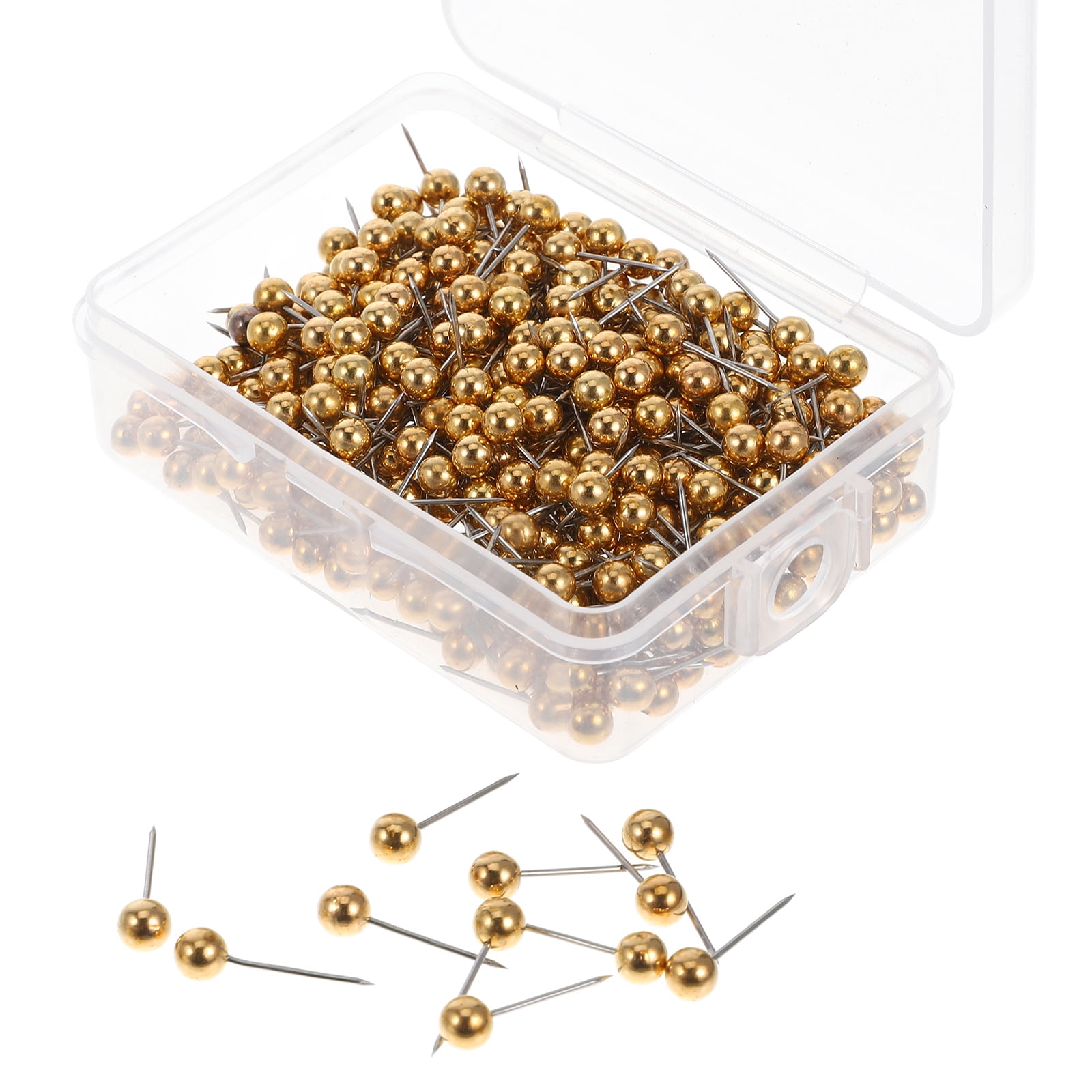 400 PCS Push Pins for Bulletin Board Gold Straight Map Tacks - Walmart.com