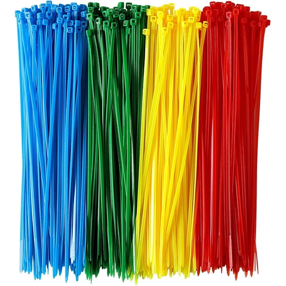 400 PCS Small Colored Zip Ties 8 Inch Multi-Color Zip Wire Tie for Deco ...