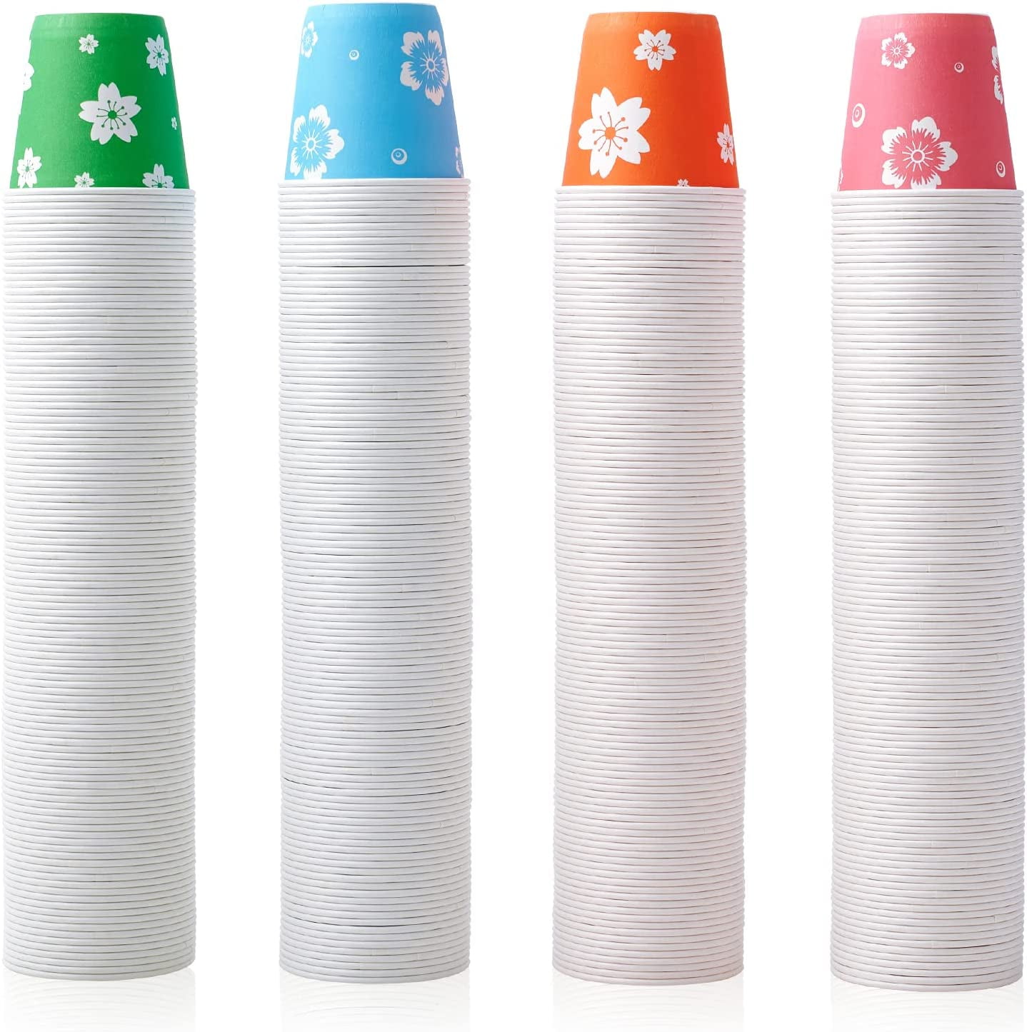 400 Pack 3 oz Disposable Bathroom Cups, Colorful Small Disposable Paper ...
