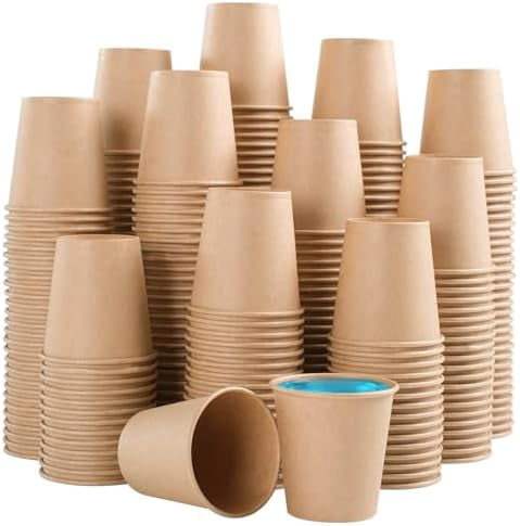 400 Pack 3 oz Kraft Paper Cups, Small Disposable Bathroom Cups, Mini ...