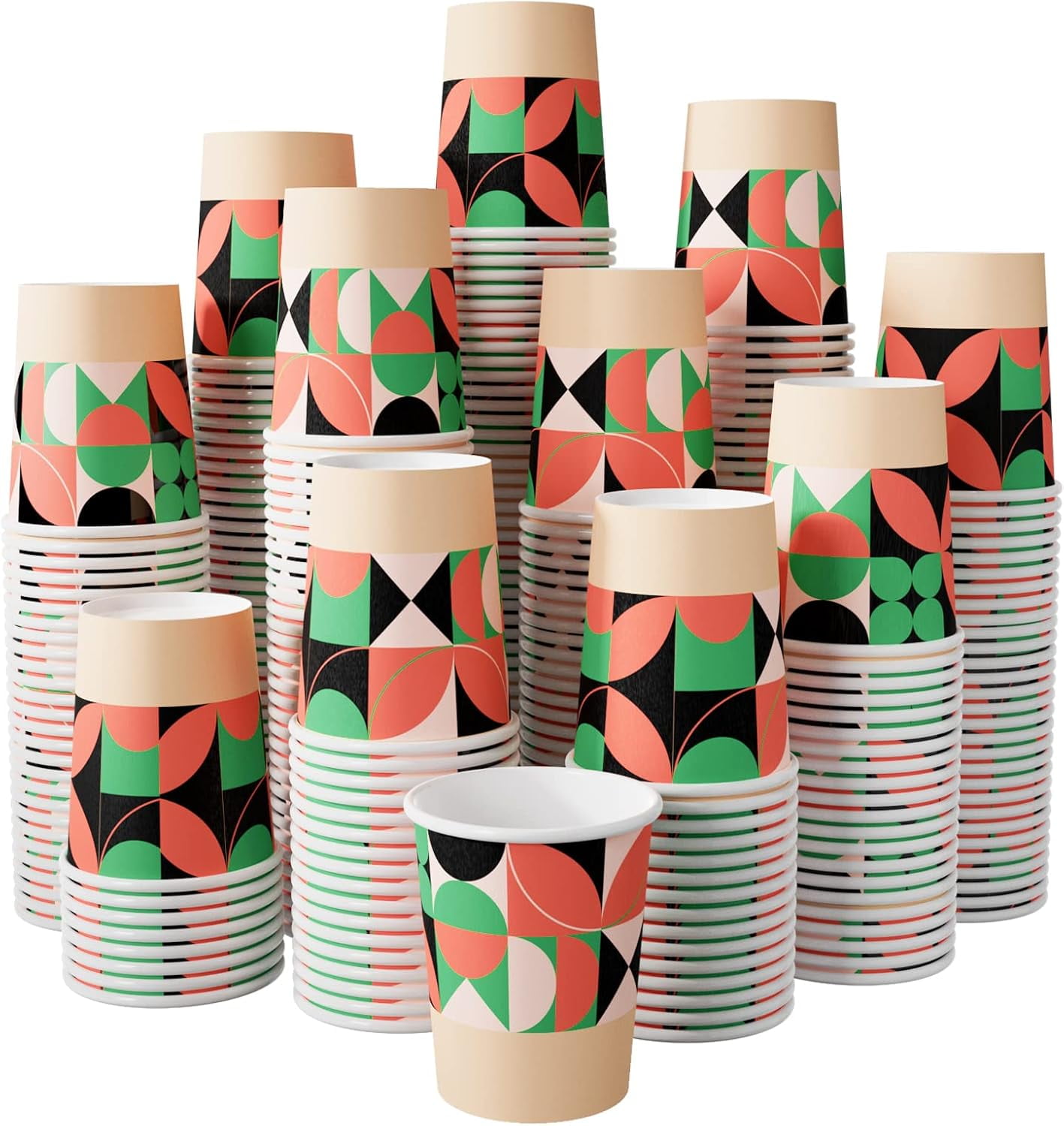 400 Pack 8oz Paper Cups, Disposable Coffee Cups, Hot/Cold Beverage ...