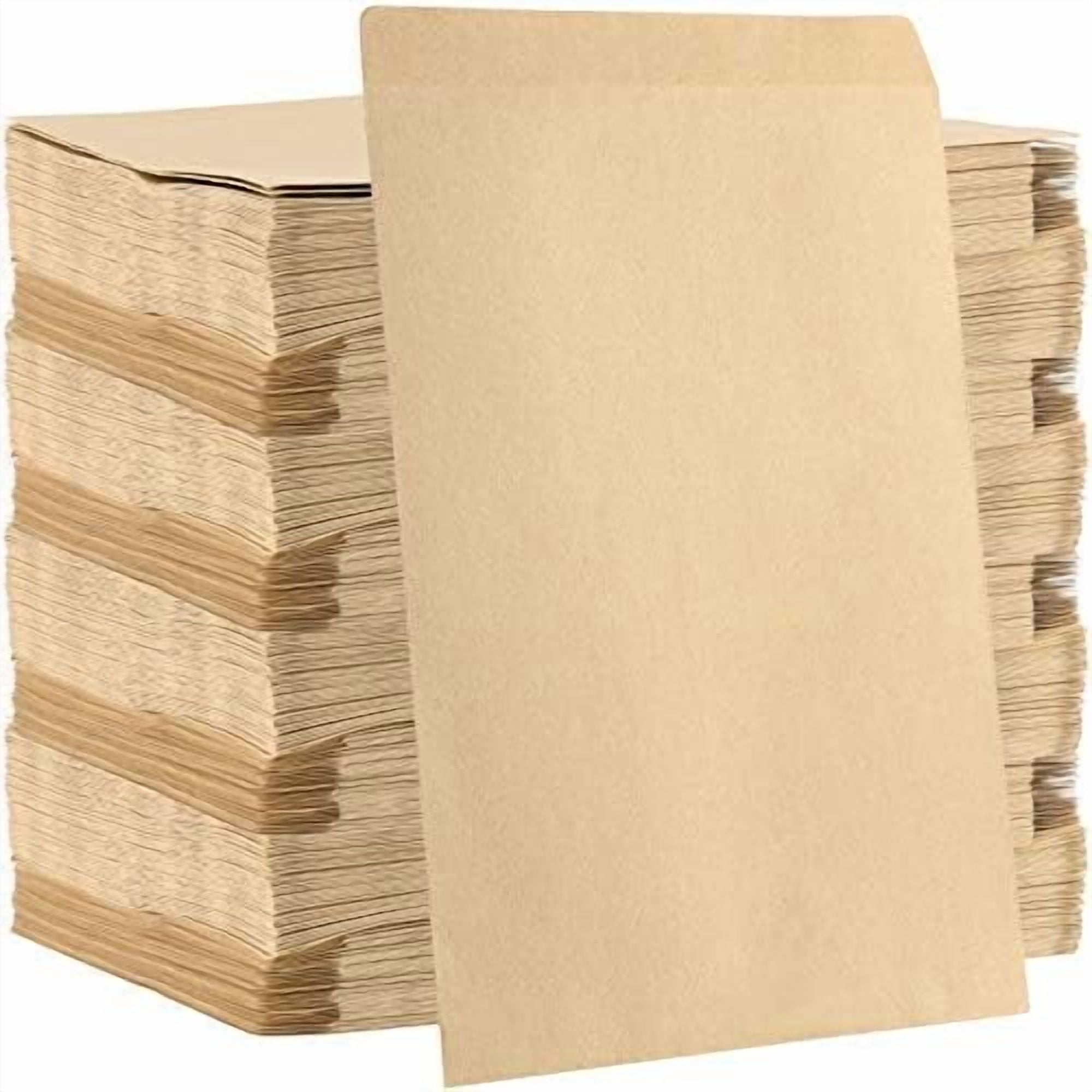 400 Pack 9 x 6 Inches Brown Kraft Envelopes, Ungummed Catalog Envelopes ...