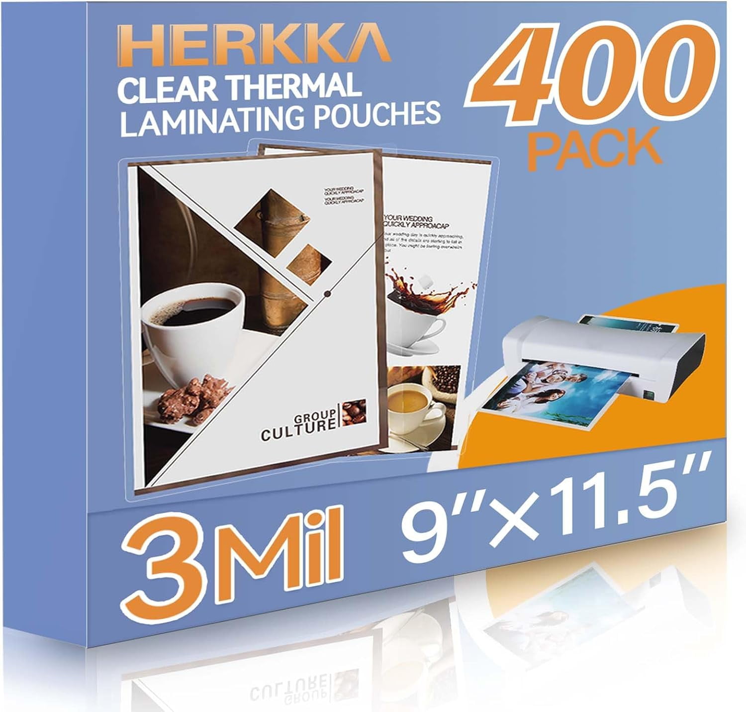 400 Pack Laminating Sheets, Holds 8.5 x 11 Inch Sheets, 3 Mil Clear ...