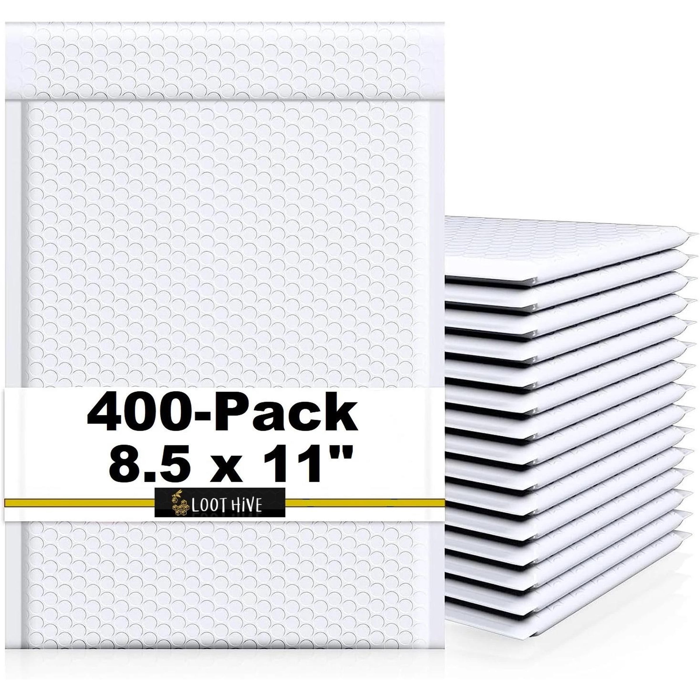400-Pack WHITE 8.5 x 11" Padded POLY BUBBLE MAILER #2 shipping mailing ...
