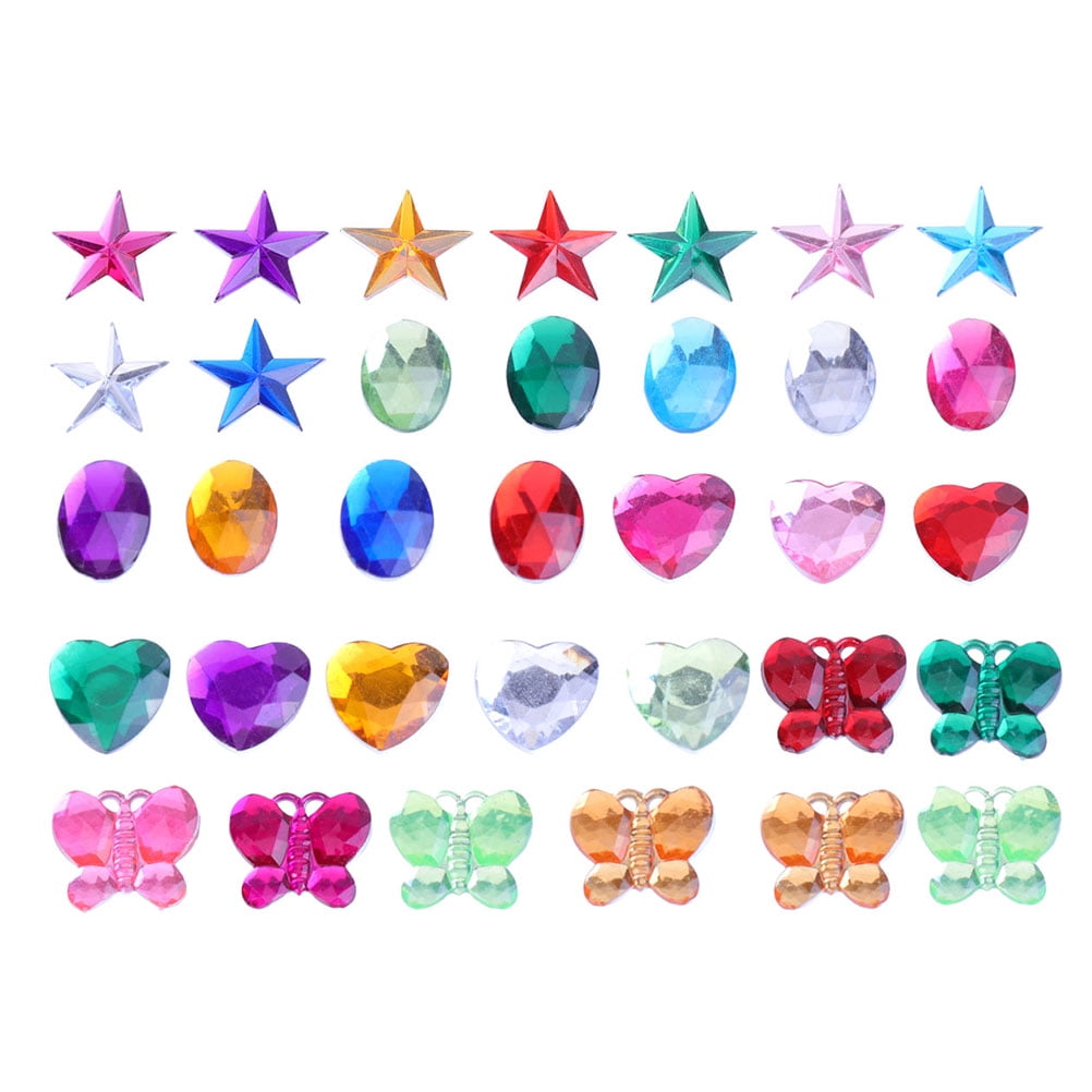400 Pcs Acrylic Gem Stickers Large Gemstones for Kids Child - Walmart.com