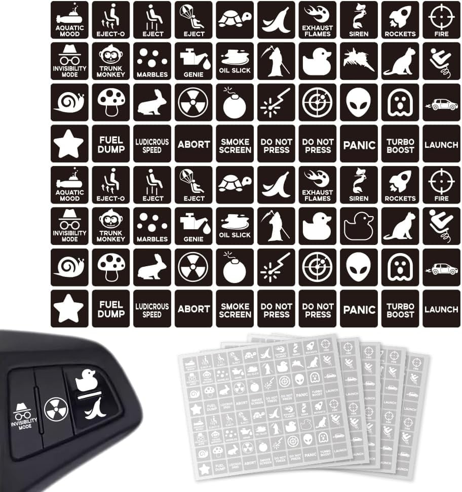 400 Pcs Car Switch Panel Stickers 80 Designs Auto Switch ID Label ...