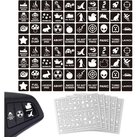400 Pcs Car Switch Panel Stickers 80 Designs Auto Switch ID Label ...