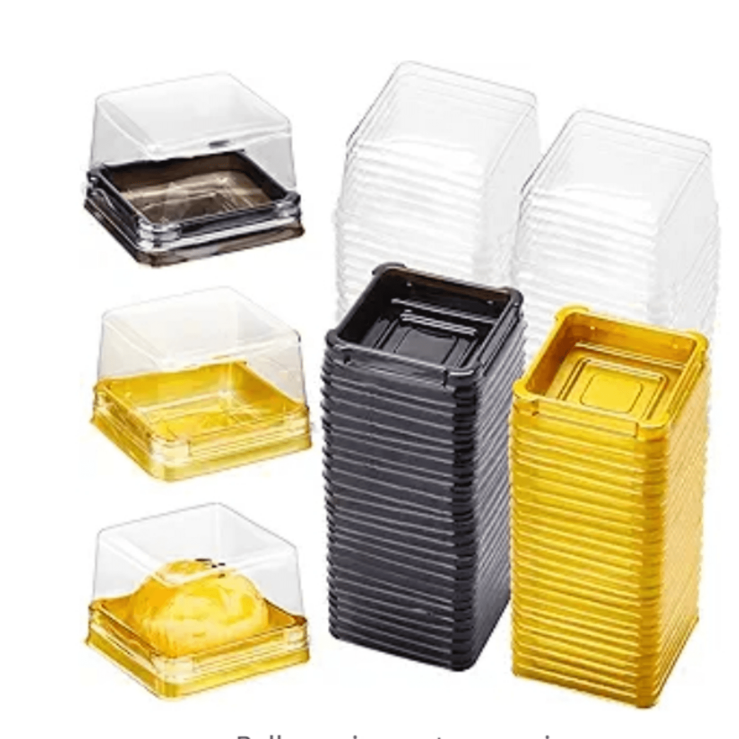 400 Pcs Clear Individual Mini Cupcake Containers with Lids Wedding ...