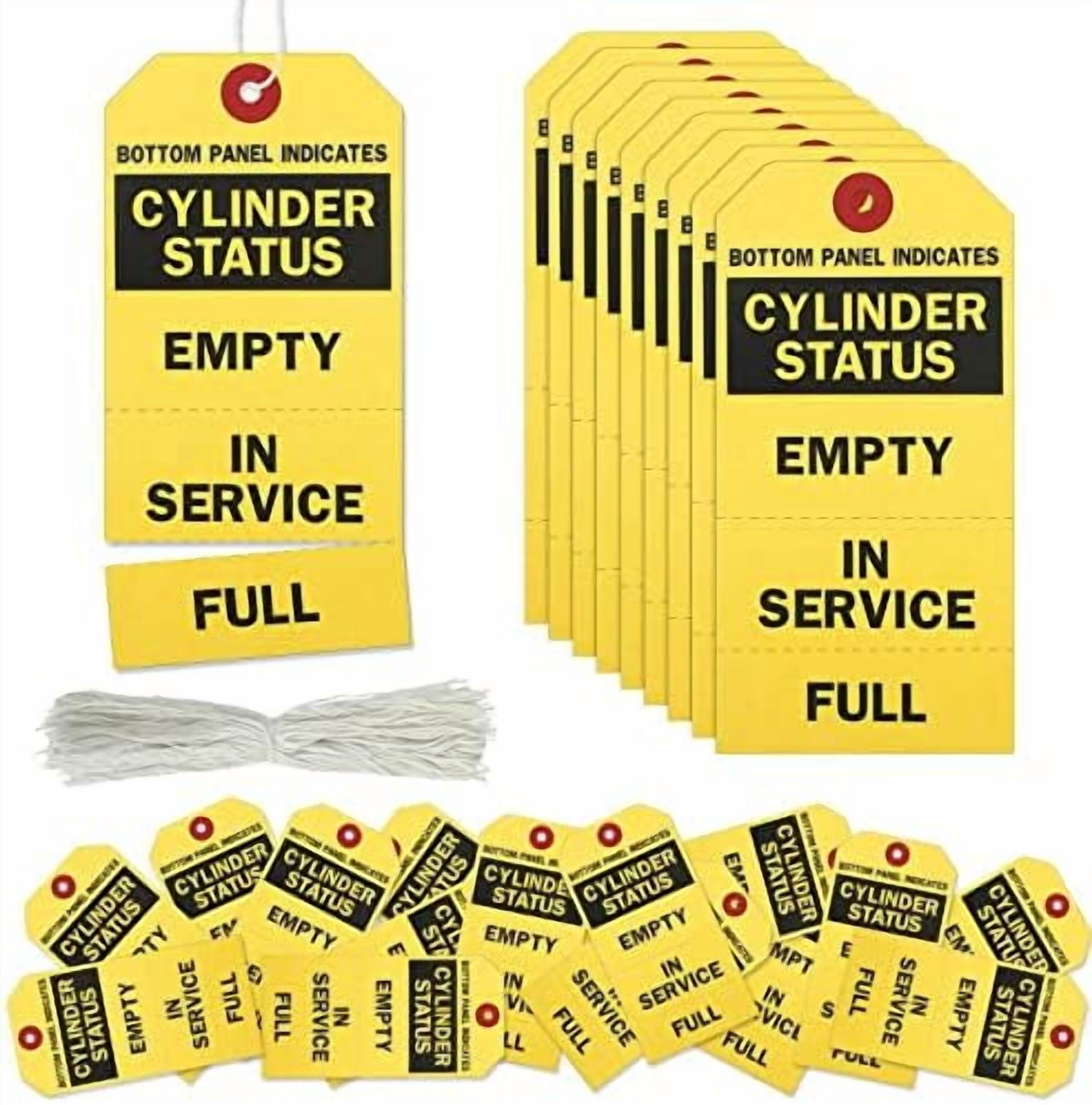 400 Pcs Cylinder Status Tags Empty in Service Full 3 Part Perforated ...