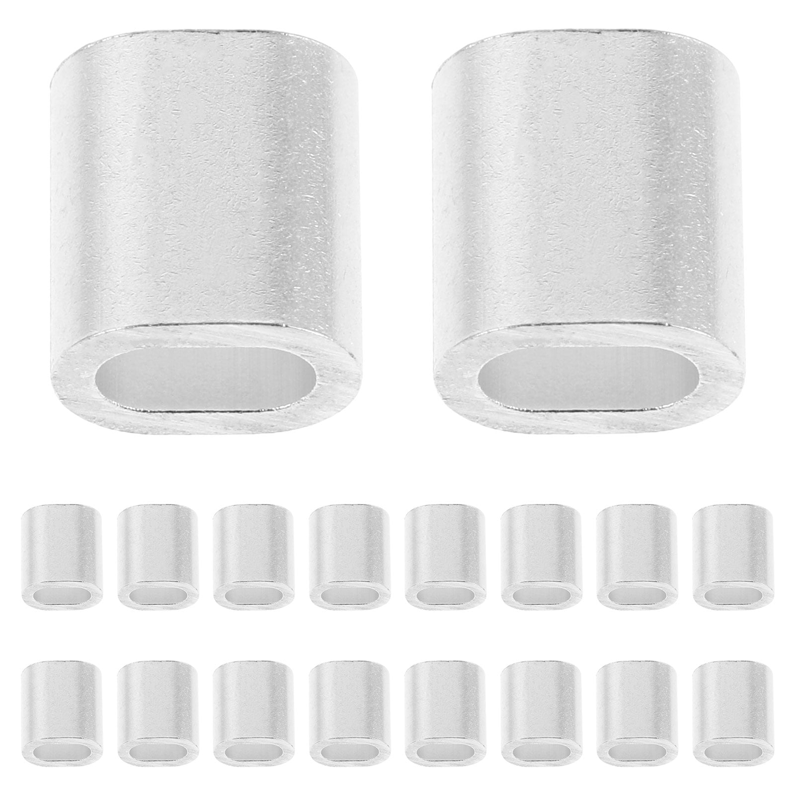 400 Pcs Dustproof Cup Lid Single-hole Wire Rope Aluminum Sleeve Chuck ...