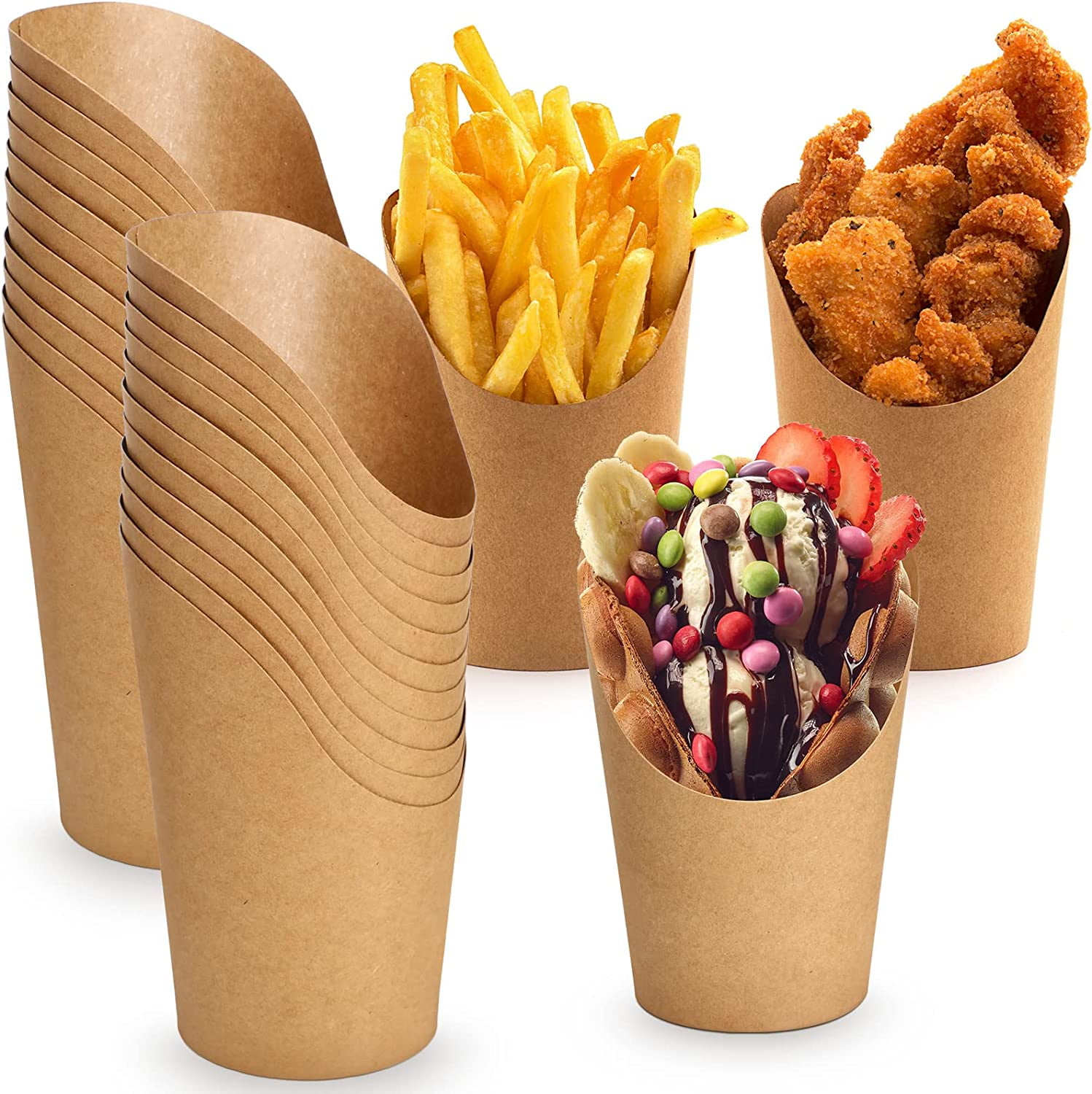 400 Pcs French Fries Holder 14 oz Disposable Take out Party Baking ...