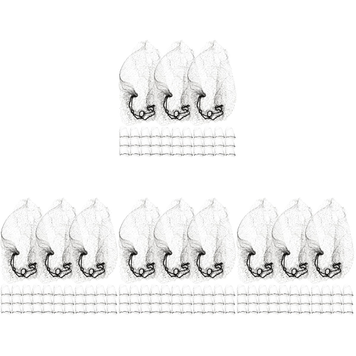 400 Pcs Hair Ribbons Mesh Hair Net Hairnets Hair Nets Bun Net Invisible ...