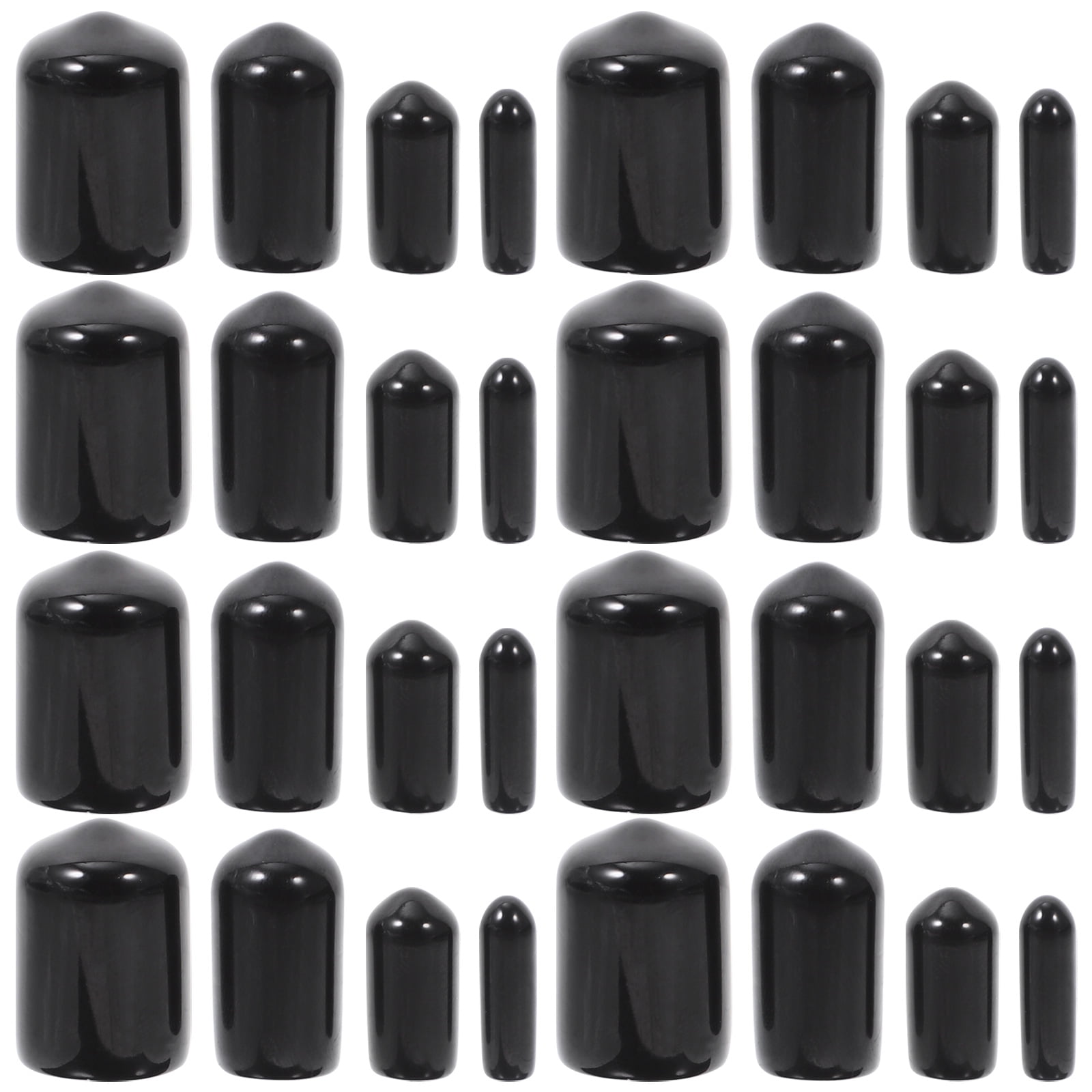 400 Pcs Plant Protection Net Bolts Rubber Caps Black Fitting Caps Round ...