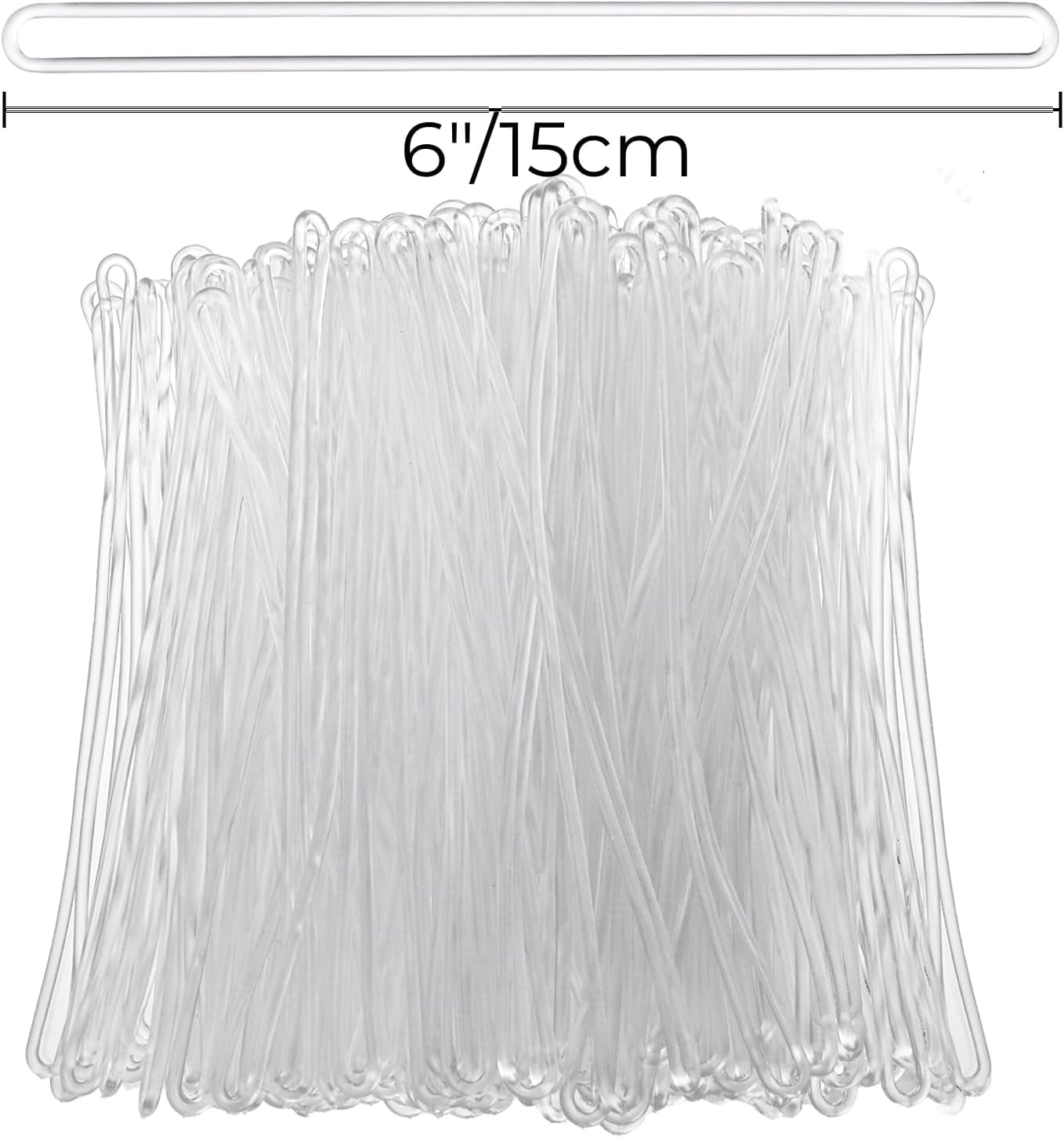 400 Pcs Plastic Luggage Straps, 6 Inch Worm Loops for Bag Tags, ID Card ...