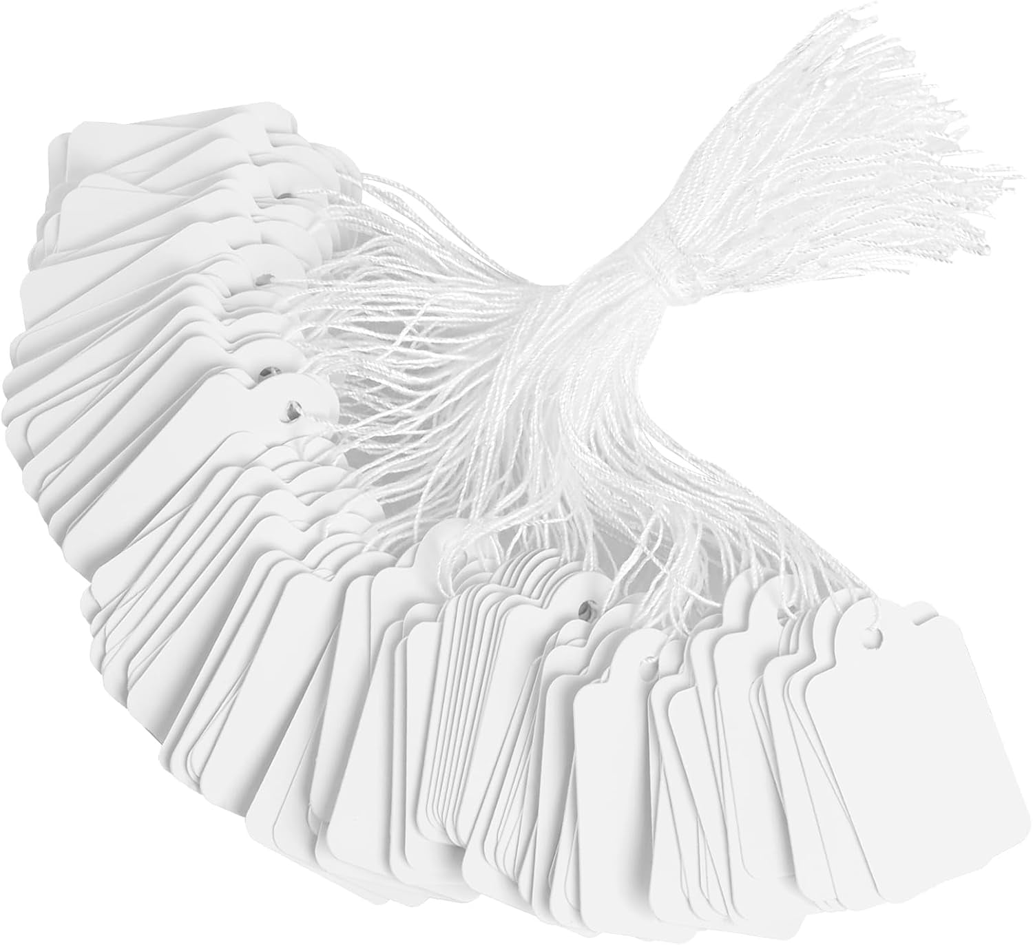 400 Pcs Price Tags with String Attached, 1.38" x 0.87" White Paper Hang ...