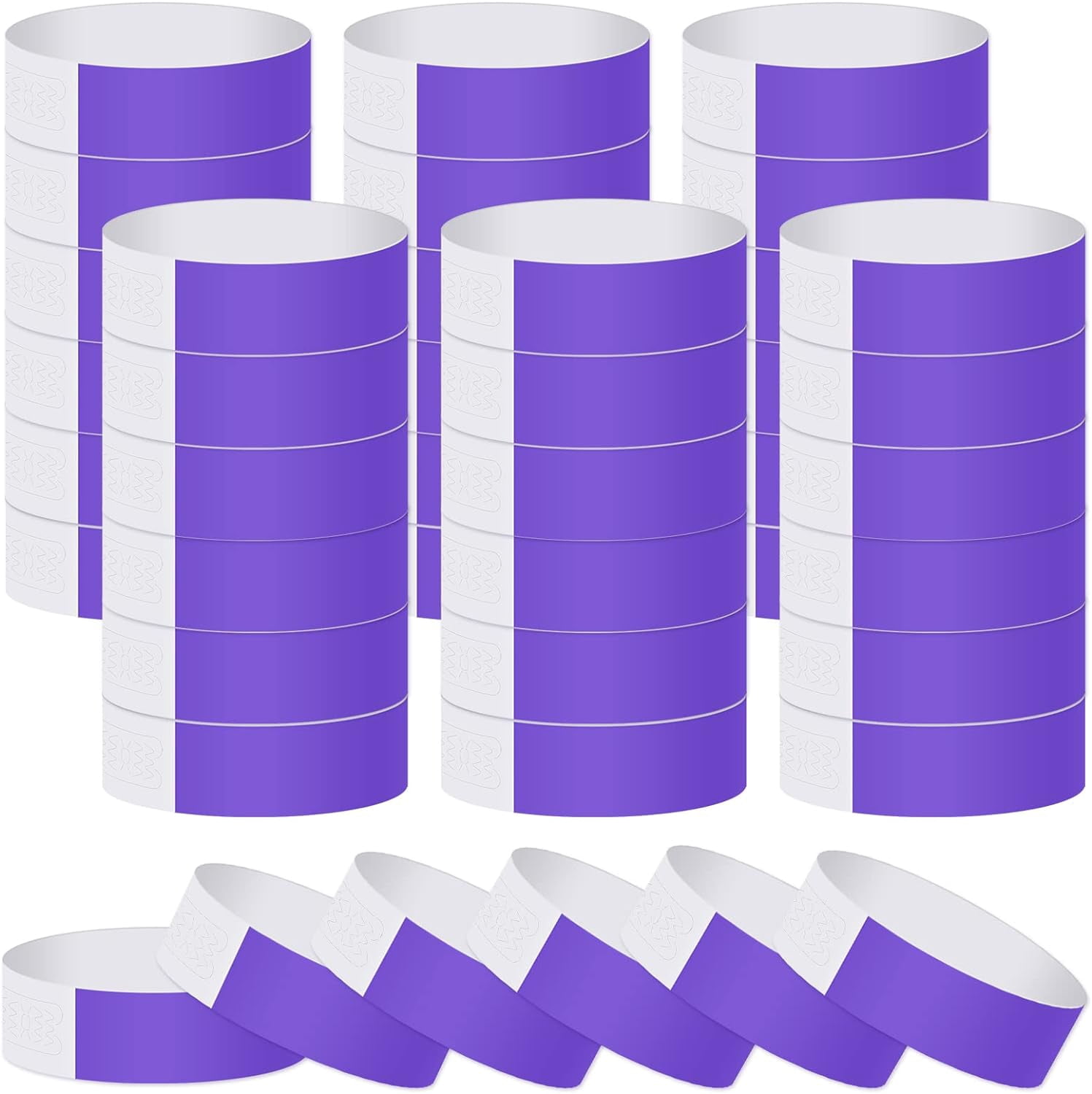 400 Pcs Purple Paper Event Wristbands Arm Bands Event Bracelets for ...