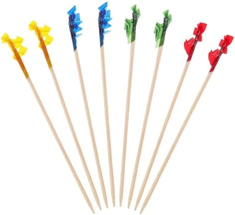 [400 Pcs] Toothpicks for Appetizers - 2.5 Inch Wood Frill Toothpicks ...
