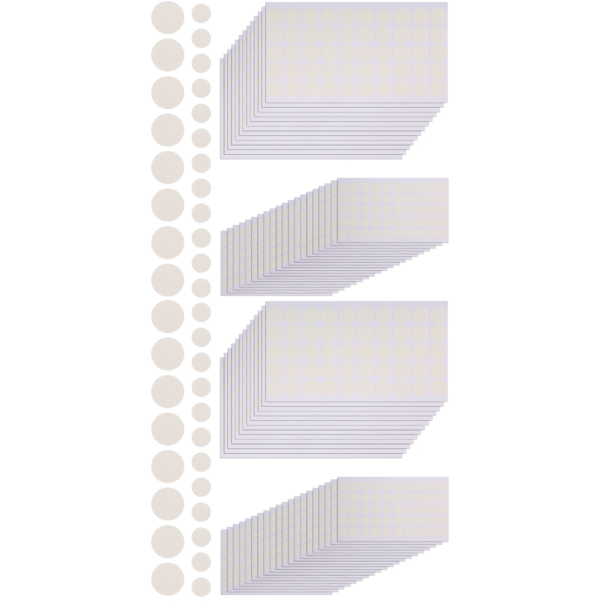 MERRYHAPY 400 Pcs Clear Round Stickers Double Sided Adhesive Craft ...