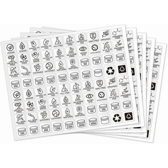 400 Pcs Travel Toiletry Labels 40 Designs Beauty Organization Labels ...