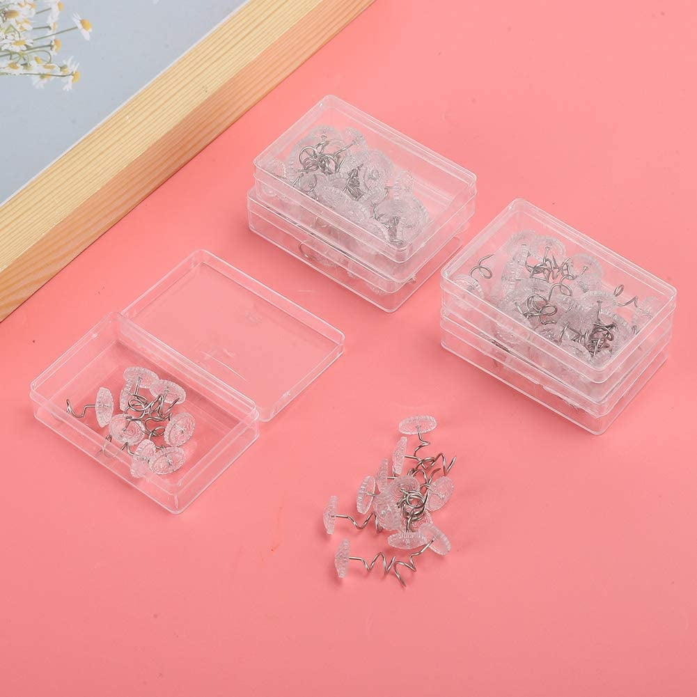 400 Pcs Twist Pins Upholstery Clear Heads Slip Cover Fasteners ...