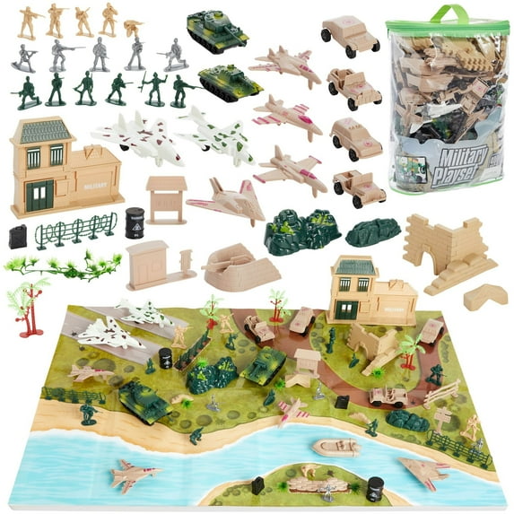 400-Piece Army Men Toy Soldiers Battle Playset – Figures, Military ...