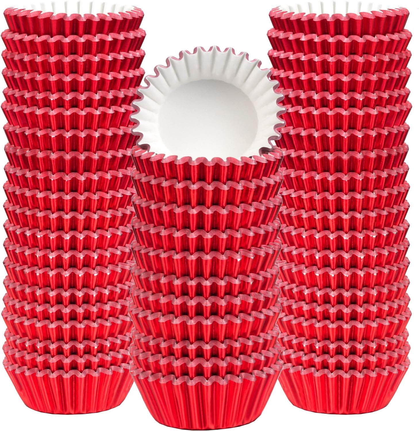 400 Pieces Mini Foil Cupcake Liners Baking Cups, Metallic Cupcake Liner ...