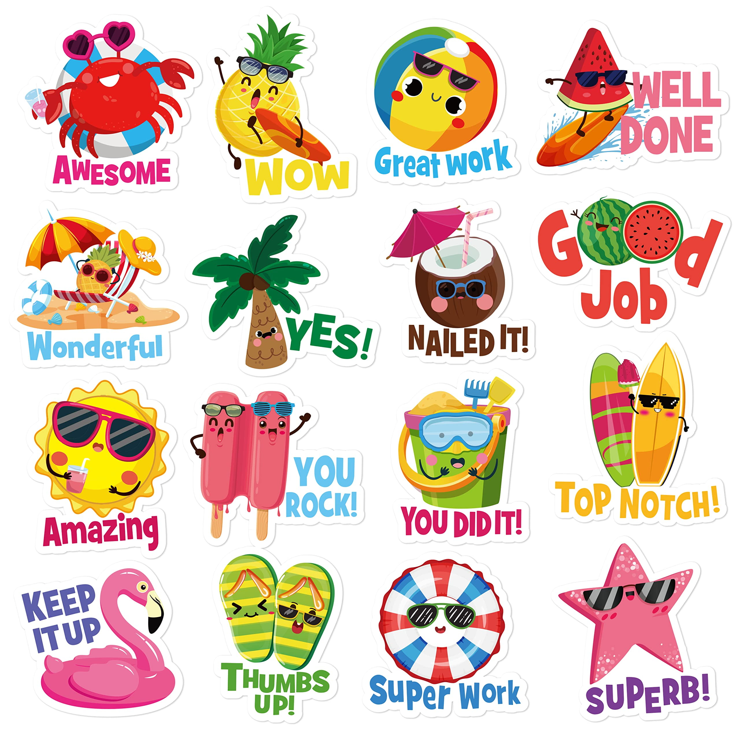 400 Pieces Summer Back to School Stickers Teacher Reward Stickers ...