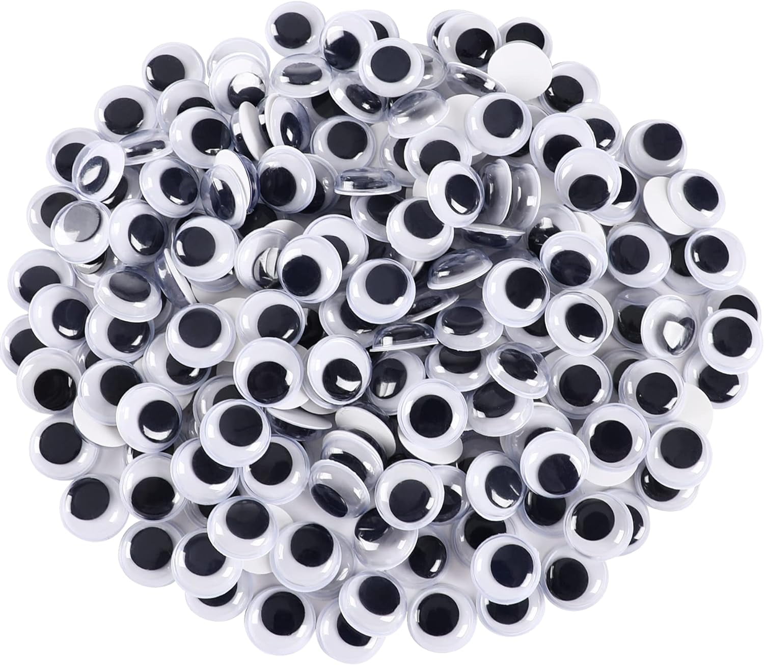 400 Pieces Wiggle Eyes Self Adhesive Black White Googly Eyes for DIY ...