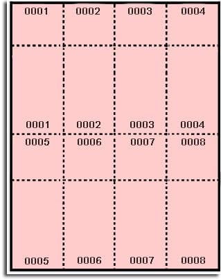 400 Pink Pre Numbered Raffle and Event Tickets - Laser and Inkjet ...