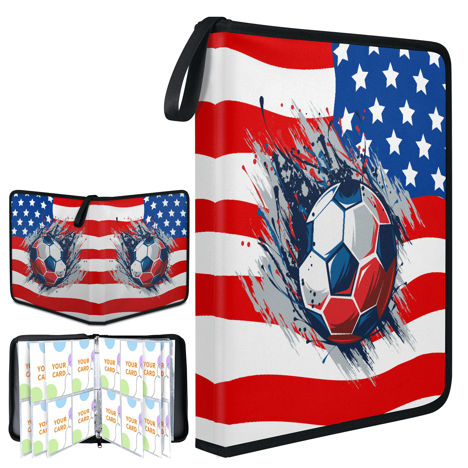400 Pockets Soccer Card Binder, Soccer Trading Cards Holder with ...