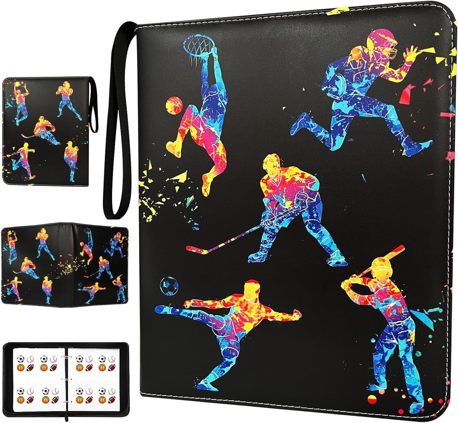 400 Pockets Sports Cards Binder,Trading Cards Holder Card Collectors ...