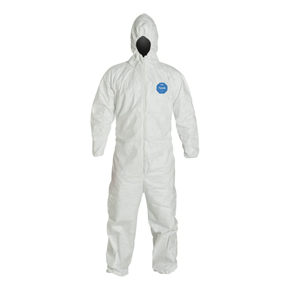 400 Protective Disposable Suit with Respirator Fit Hood, Durable ...