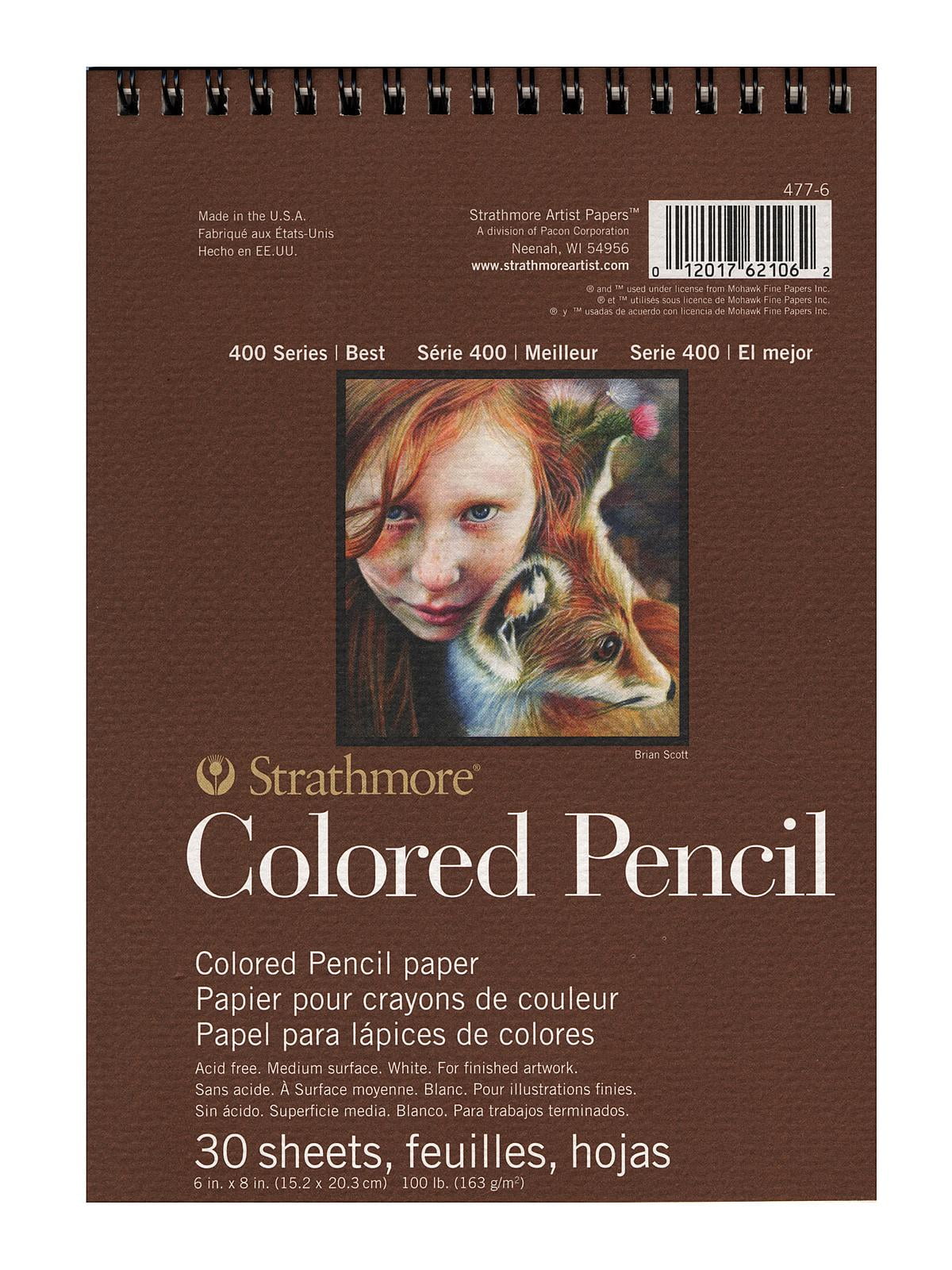 400 Series Colored Pencil Pad 6 in. x 8 in., 30 sheets (pack of 3 ...