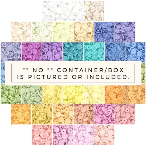 400 Sets (40 Colors) KAM Snaps Lights Combo Pack - I Like Big Buttons! - for Size 20/T5 No-Sew ...