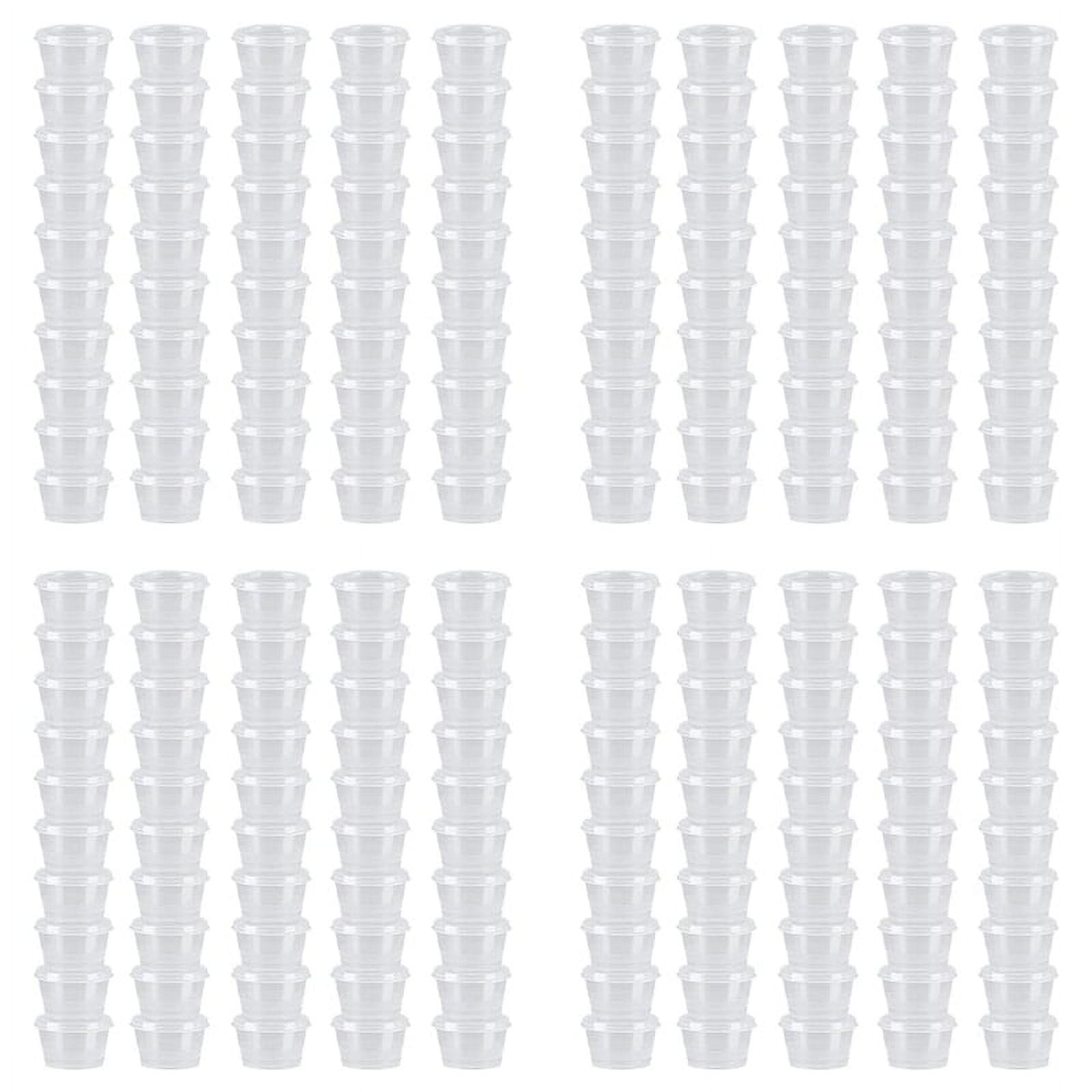 400 Sets Plastic Disposable Portion Cups with Lids 40Ml Airtight ...
