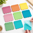 400 Sheet Scalloped Bright Colors Transparent Sticky Notes 8 Pack ...