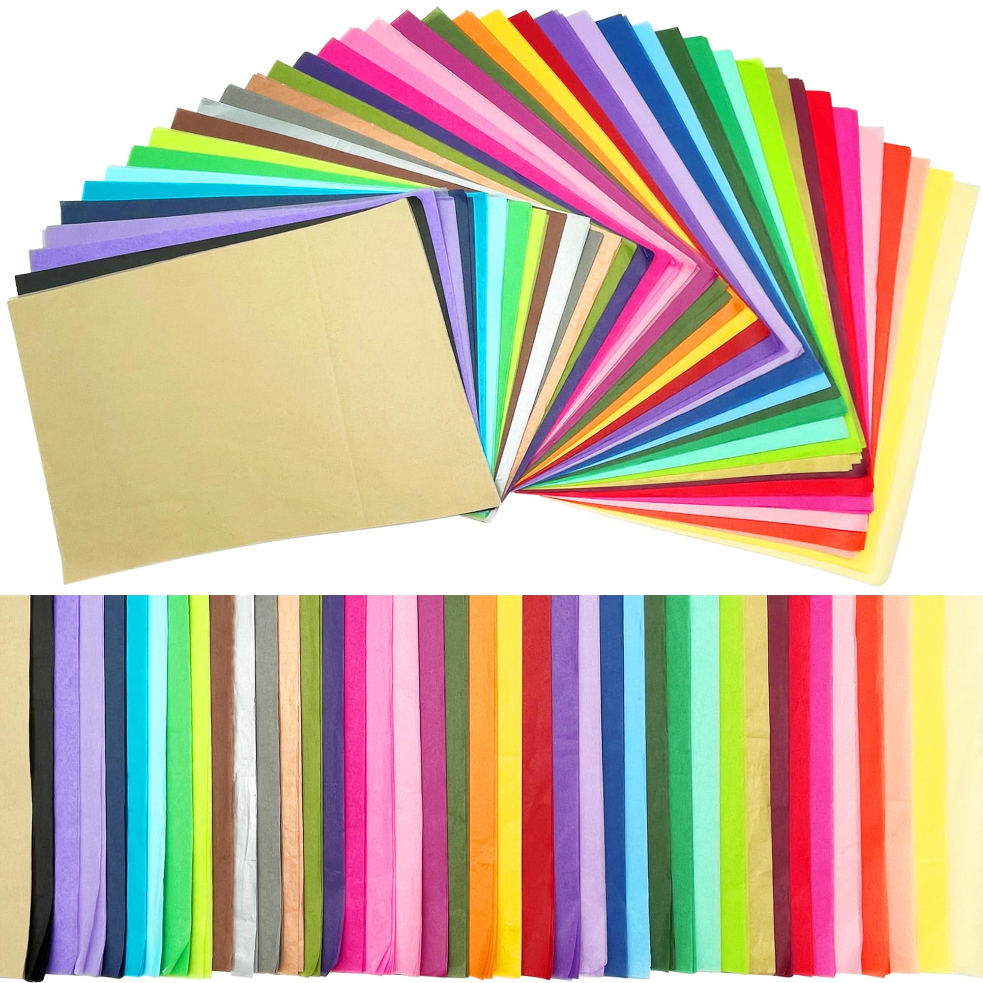 400 Sheets 40 Colorful MMF7 Tissue Paper 12" x 8.4" Bulk Wrapping Paper ...
