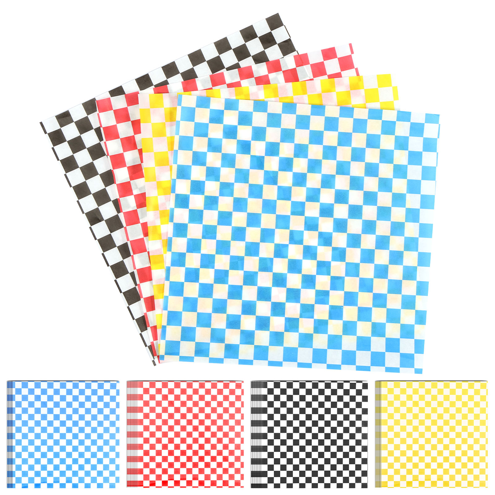 400 Sheets Deli Paper Wax Paper Sheets for Food 8.6x8.6 inch Colorful ...