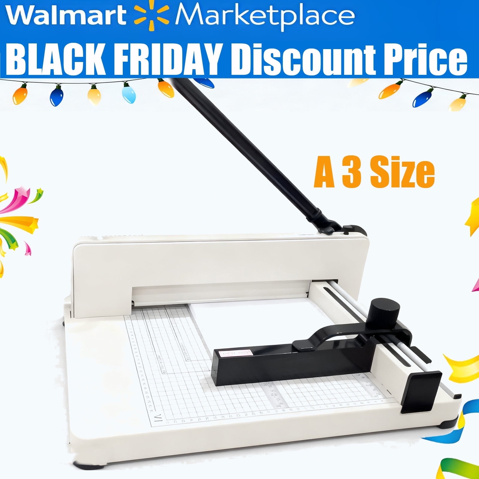 400 Sheets Heavy Duty Paper Cutter, 17" Guillotine Paper Trimmer, White ...