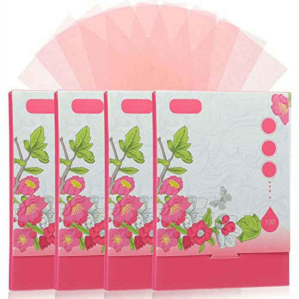 400 Sheets Oil Absorbing Tissues Oil Absorbing Paper Soft Oil Blotting ...