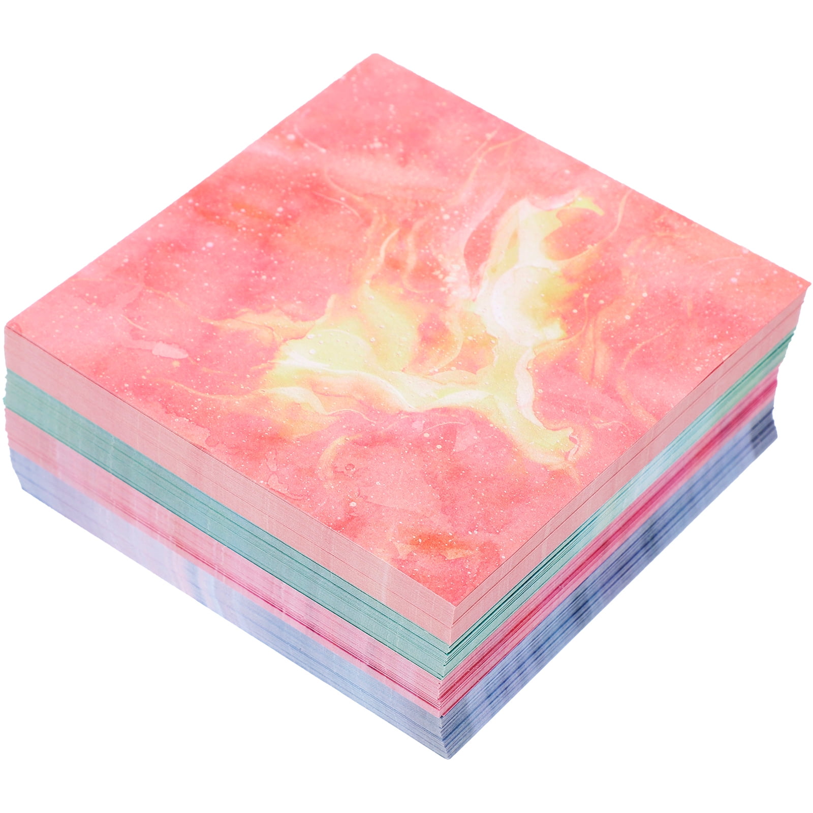 400 Sheets Origami Paper Square Watercolor Sky Scrapbook Folding Paper ...