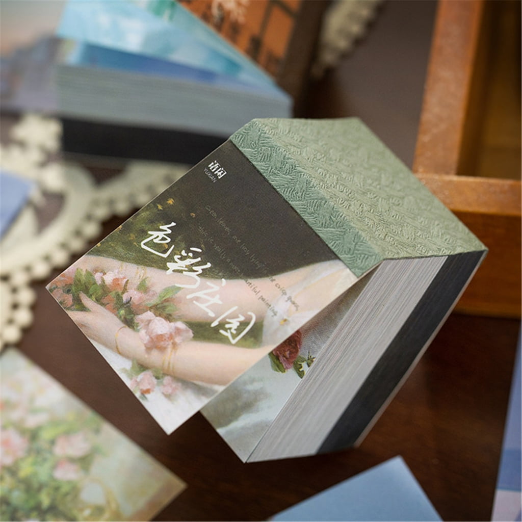 400 Sheets Writing Pad Retro Background Decoration Paper Memo Pad Craft ...