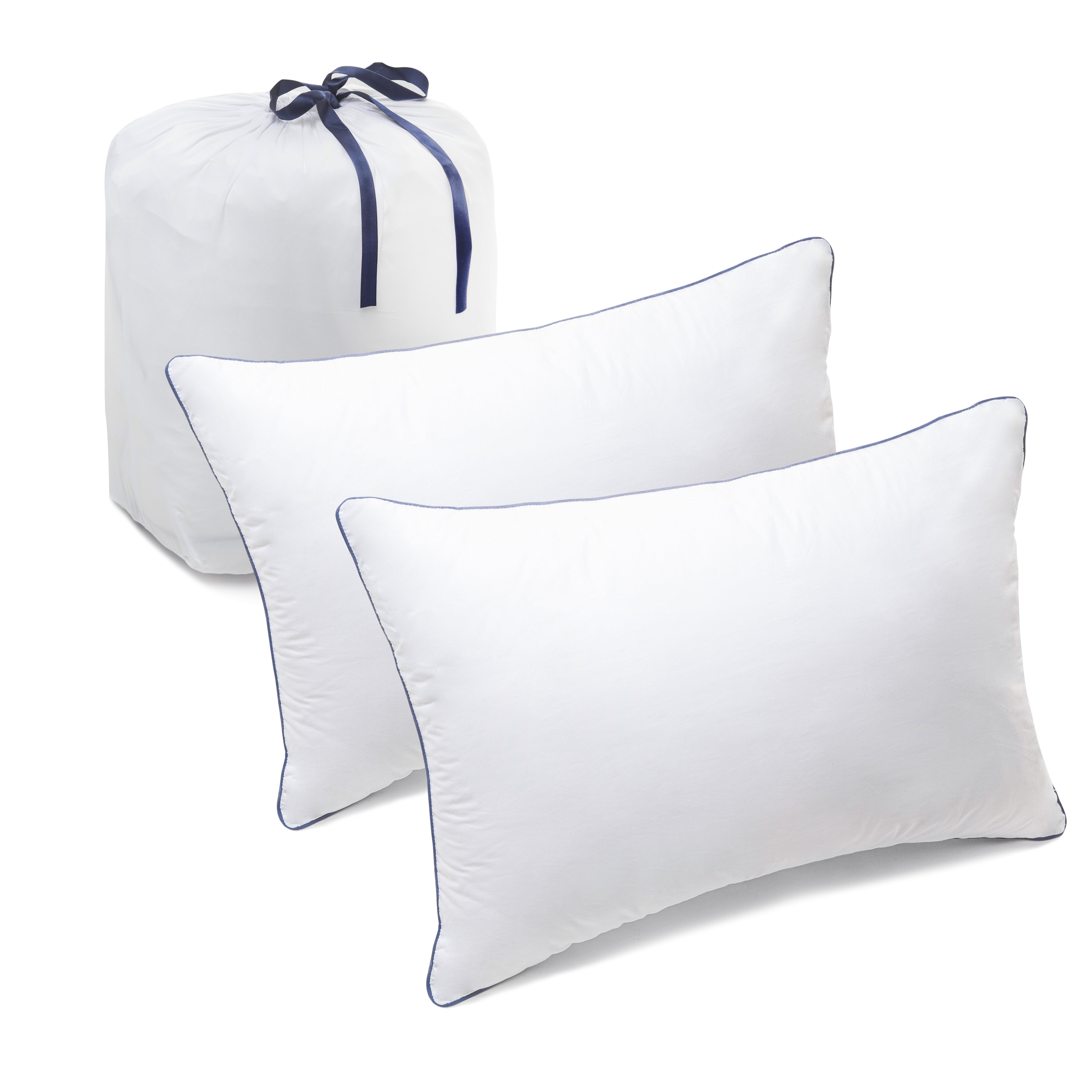 400 Thread Count 100% Cotton Bed Pillows for Sleeping, Hotel Quality ...